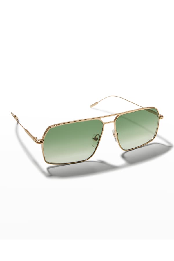 Versace Men's Rimless Metal Aviator Sunglasses | Neiman Marcus