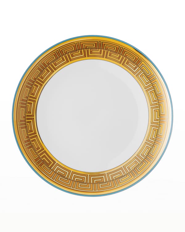 Versace Medusa Amplified Green Coin Dinner Plate | Neiman Marcus