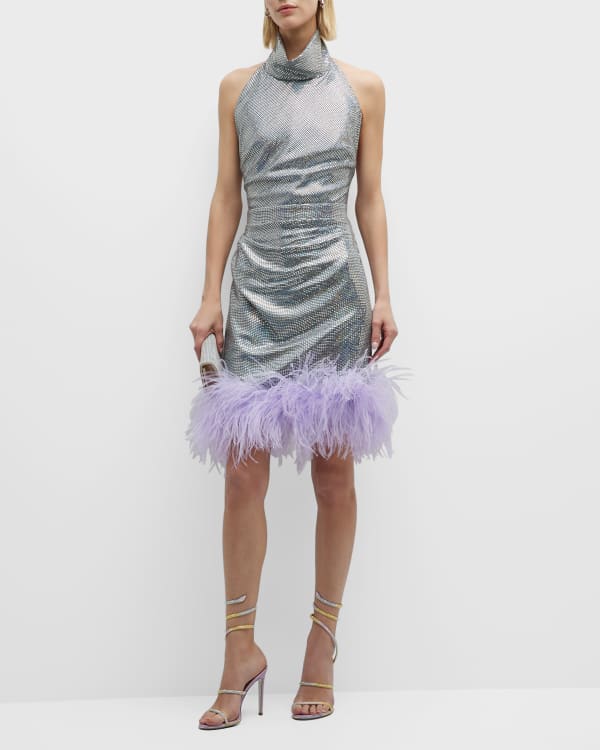 Ramy Brook Roberta Sequin Halter Mini Dress Neiman Marcus