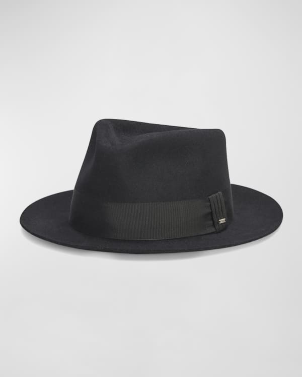 Gigi Burris Drake Rabbit Felt Wide-Brim Fedora Hat | Neiman Marcus