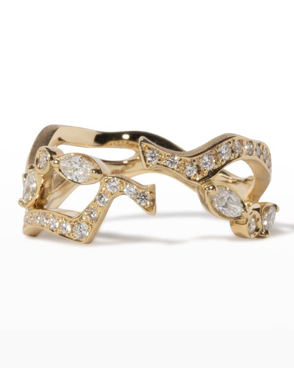 MILAMORE Kintsugi Float Diamond Victoria Ring | Neiman Marcus
