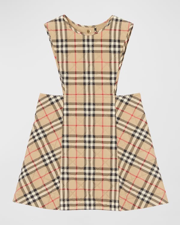 Burberry Girl's Giulietta Check Belted Dress, Size 3-14 | Neiman Marcus
