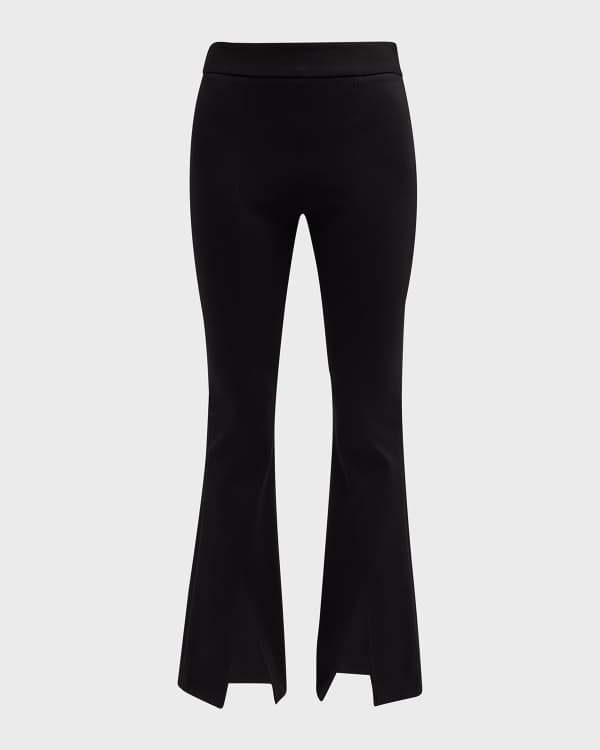Veronica Beard Royce Denim Flared Split Pants | Neiman Marcus