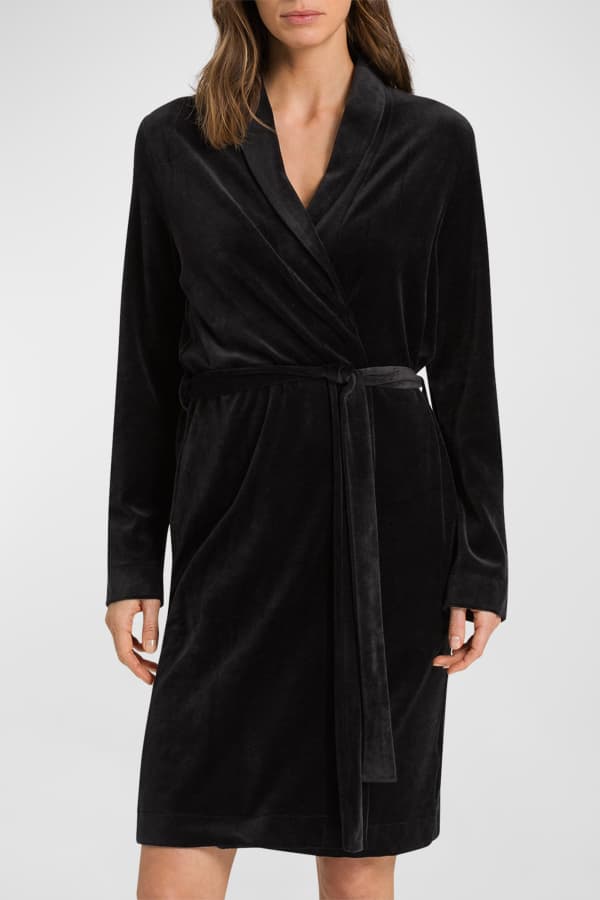 Diamond Tea Gown Velvet Shawl Collar Long Robe | Neiman Marcus