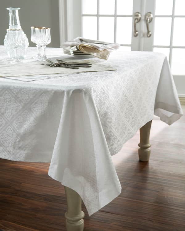 Handprint Corsica Sky Tablecloth, 72" x 108" | Neiman Marcus