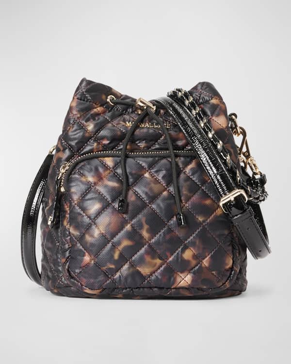 MZ WALLACE Crosby Patent Quilted Bucket Bag | Neiman Marcus
