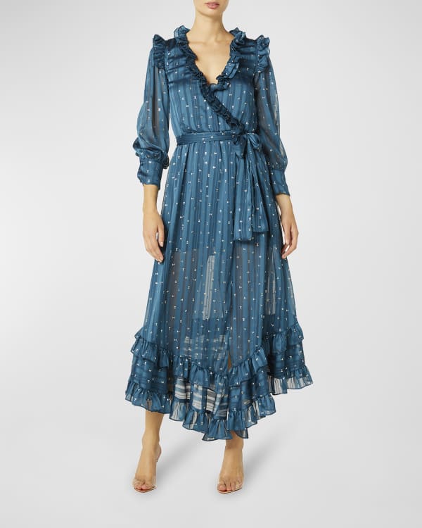 Ulla Johnson Anoush Puff-Sleeve Midi Dress | Neiman Marcus