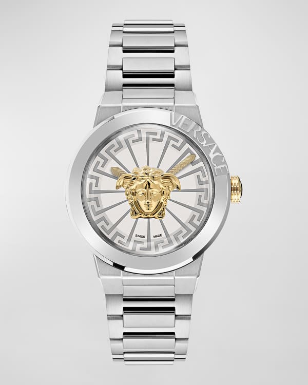 Versace La Medusa Watch with Bracelet Strap, Silver/Yellow Gold IP ...