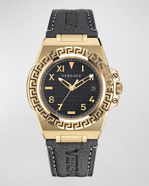 Versace Men's Greca Time IP Yellow Gold Bracelet Watch, 41mm | Neiman ...