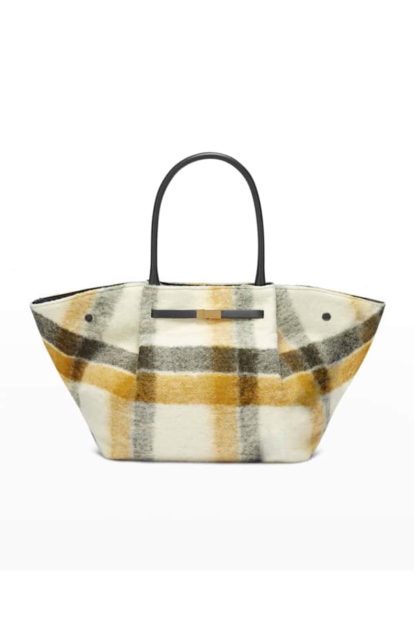 DeMellier New York Midi Sheep Shearling Top-Handle Bag | Neiman Marcus