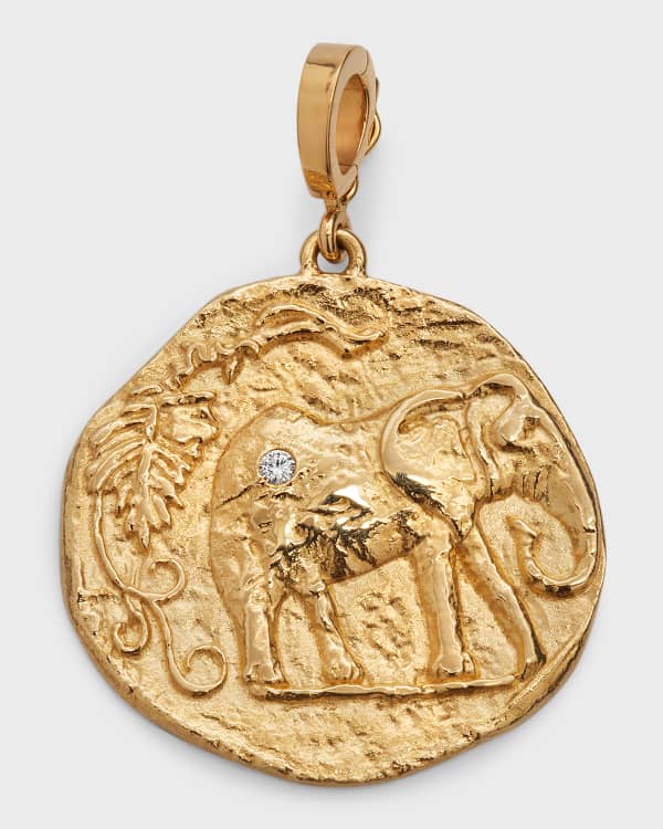 AZLEE Zodiac Large Diamond Coin Charm | Neiman Marcus