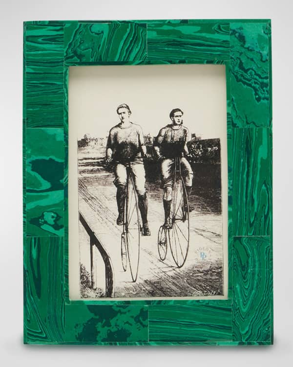 Pigeon and Poodle Zola, Hunter Green/Gold Frame, 5" x 7" | Neiman Marcus