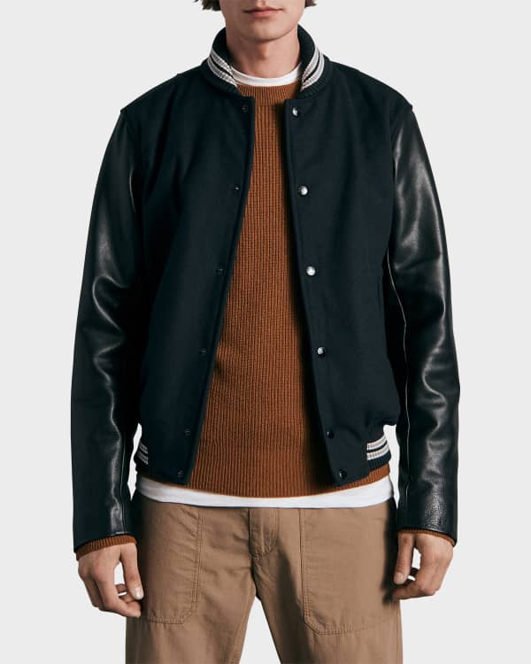 Rag & Bone Men's Buzz Leather Moto Jacket | Neiman Marcus