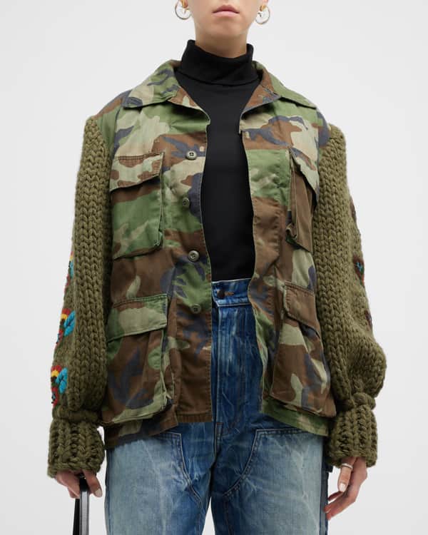 Tu Lize Upcycled Embroidered Military Jacket | Neiman Marcus