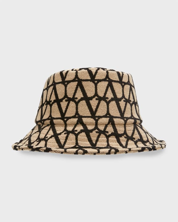 Balmain Mix Monogram Jacquard Bucket Hat | Neiman Marcus
