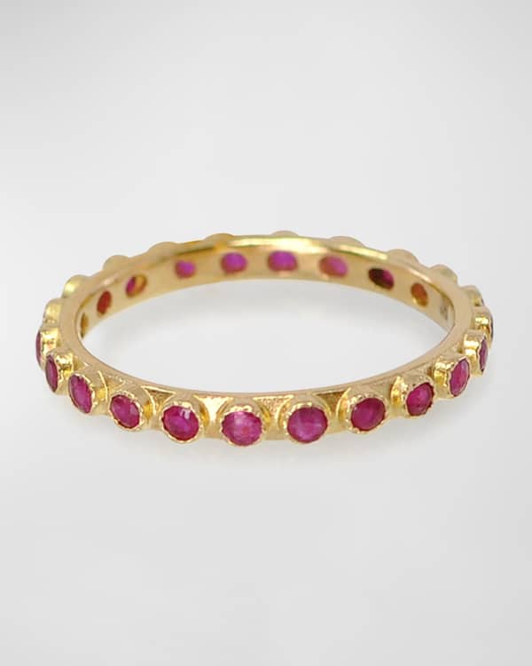 Armenta 18K Yellow Gold Ruby Stack Band | Neiman Marcus