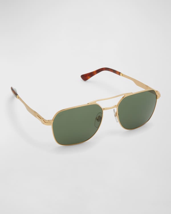Persol Men's Acetate/Metal Aviator Sunglasses | Neiman Marcus