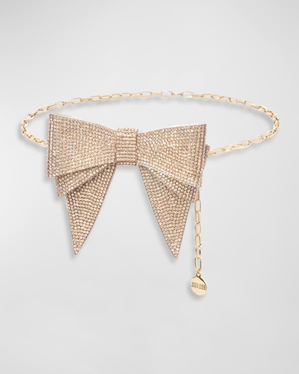 Judith Leiber Couture Crystal Satin Chain Belt | Neiman Marcus