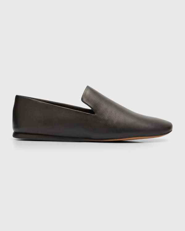 Marc Fisher LTD Hemmy Leather Flat Loafers | Neiman Marcus