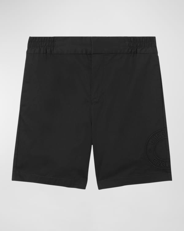 Givenchy Boy's Drawstring Shorts with Tonal GG Print And Zippers, Size ...