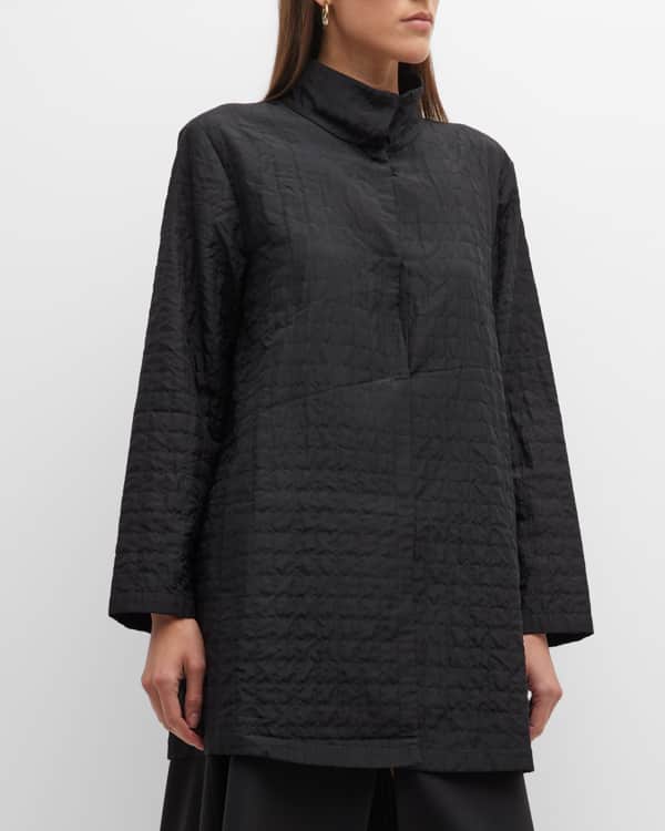 Ganni Quilted Oversized Collar Jacket | Neiman Marcus