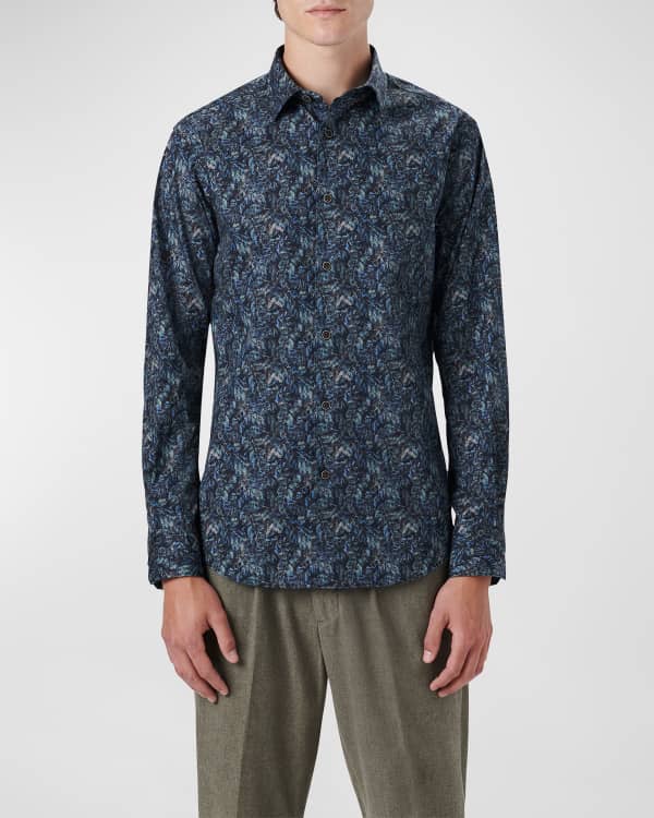 Bugatchi Men's Cotton-Stretch Sport Shirt | Neiman Marcus