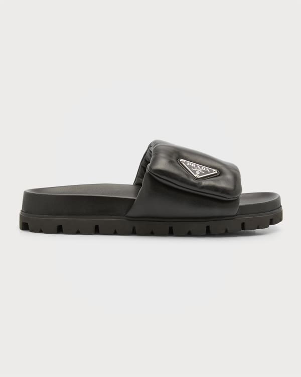Prada Padded Leather Sport Sandals | Neiman Marcus