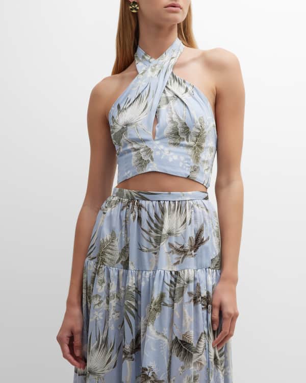 Johanna Ortiz Yoruba Halter Crop Top | Neiman Marcus