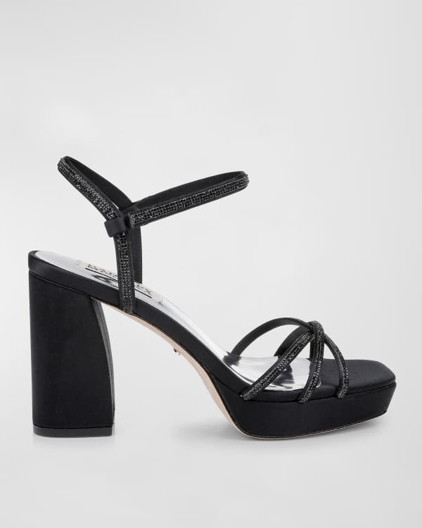Badgley Mischka Marsha Block-Heel Sandals | Neiman Marcus