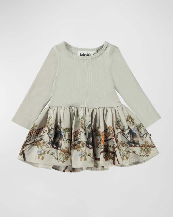 Molo Girl's Carin Ribbed Dress, Size 3M-24M | Neiman Marcus