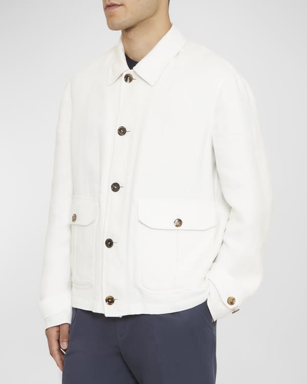 Brioni Men's Reversible Leather Blouson Jacket | Neiman Marcus