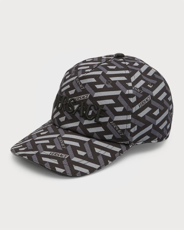 Versace Men's La Greca Monogram Baseball Hat | Neiman Marcus