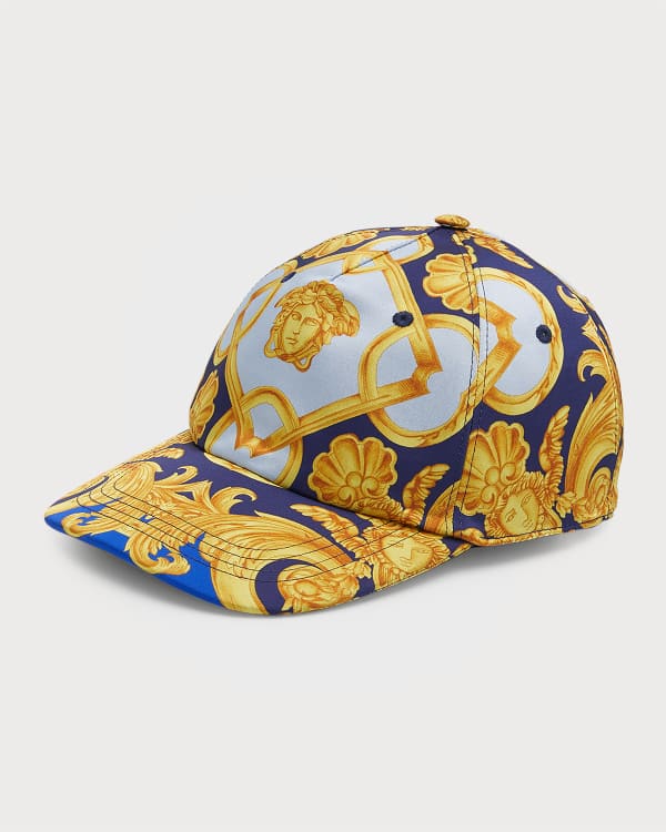 Versace Men's La Greca Monogram Baseball Hat | Neiman Marcus