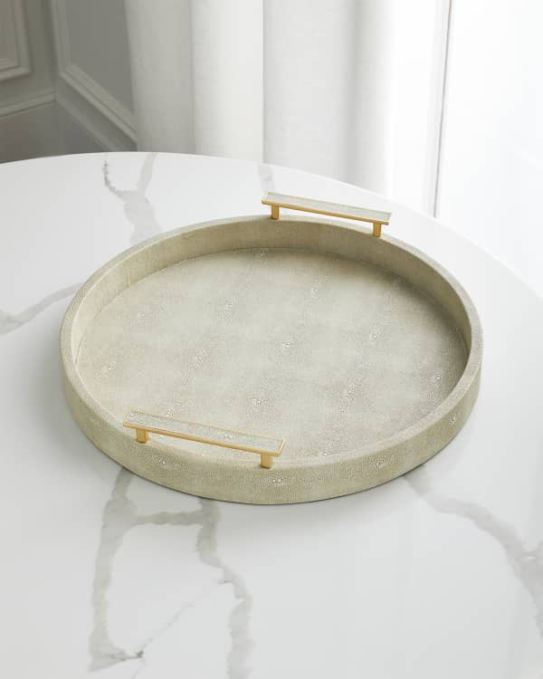 Jamie Young Rectangle Faux Shagreen Tray | Neiman Marcus