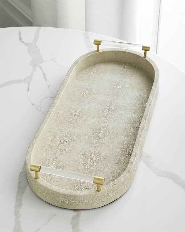 Jamie Young Rectangle Faux Shagreen Tray | Neiman Marcus