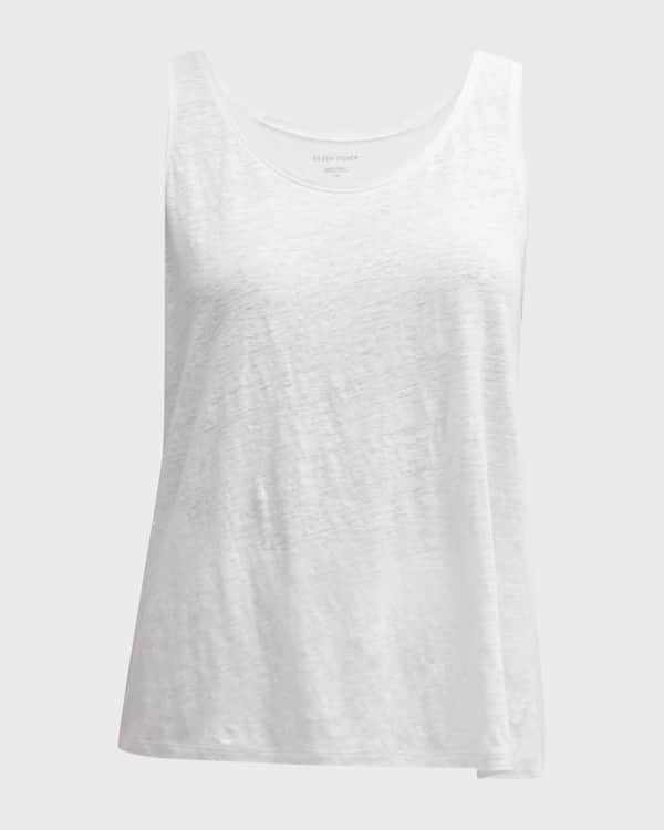 Rag & Bone Michal Linen Scoop Neck Muscle Tank | Neiman Marcus