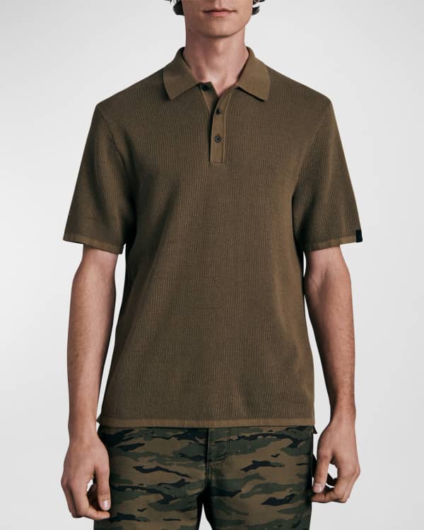 Rag & Bone Men's Solid Loopback Polo Shirt | Neiman Marcus