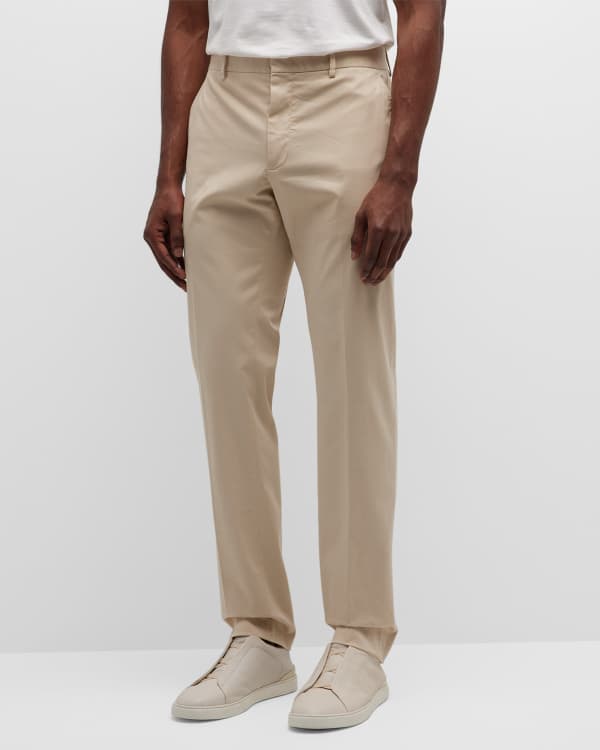 PAIGE Men's Fraser Stretch Twill Cuffed Pants | Neiman Marcus