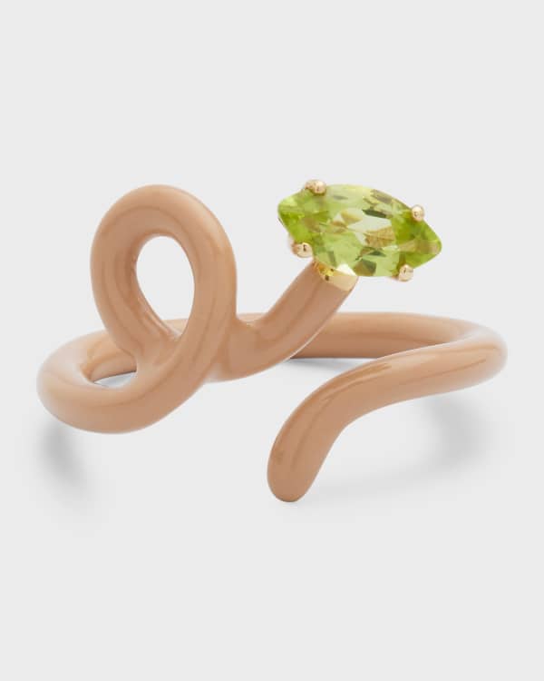 Bea Bongiasca Rock Crystal Vine Ring with Two-Tone Enamel | Neiman Marcus