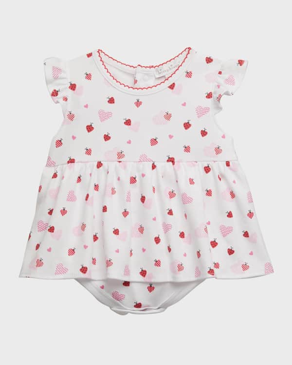 Florence Eiseman Girl's Seersucker Embroidered Dress W/ Bloomers, Size 6M-24M | Neiman Marcus