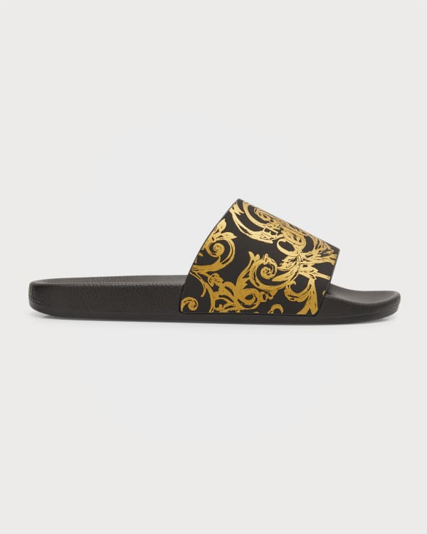 Versace Men's Barocco Slides | Neiman Marcus