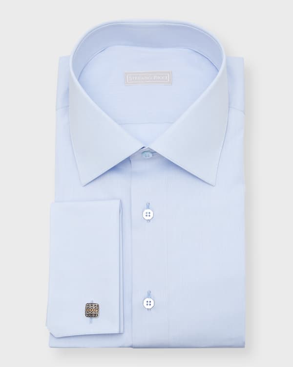 Stefano Ricci Men's Cotton Dress Shirt | Neiman Marcus