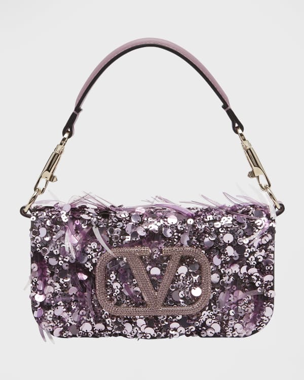 Valentino Garavani Loco Small VLOGO Sequins Shoulder Bag | Neiman Marcus