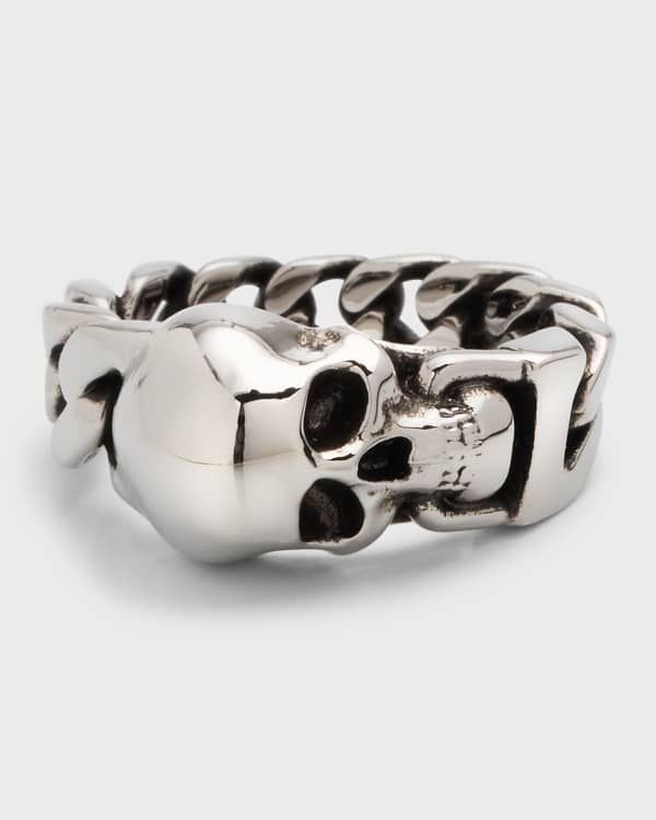 Versace Men's Greca Chain Link Ring | Neiman Marcus