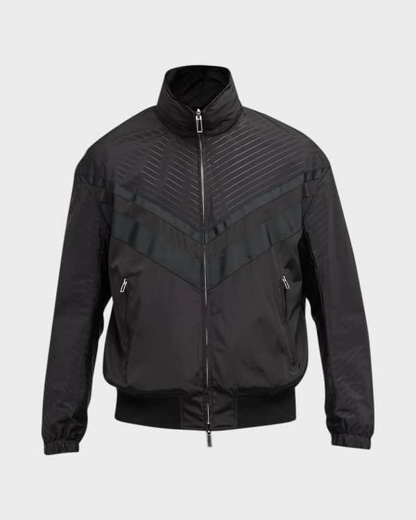 TOM FORD Men's Patent Croc-Effect Blouson Jacket | Neiman Marcus