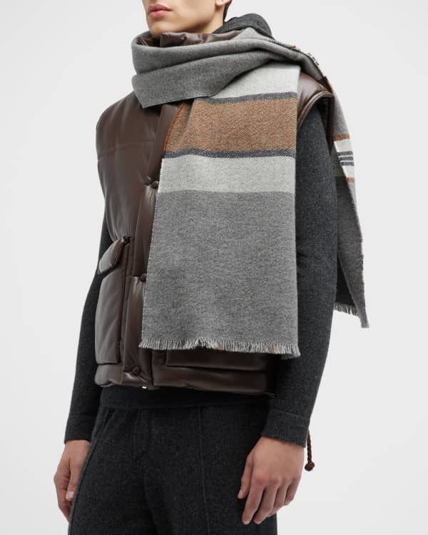 Neiman Marcus Men's Plaid Cashmere Scarf | Neiman Marcus