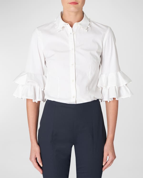 THE ROW Brant Linen Button-Front Shirt | Neiman Marcus