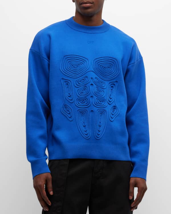 Balmain Men's Velvet Monogram Sweatshirt | Neiman Marcus