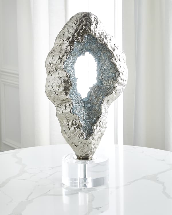 John-Richard Collection Black Geode Sculpture | Neiman Marcus