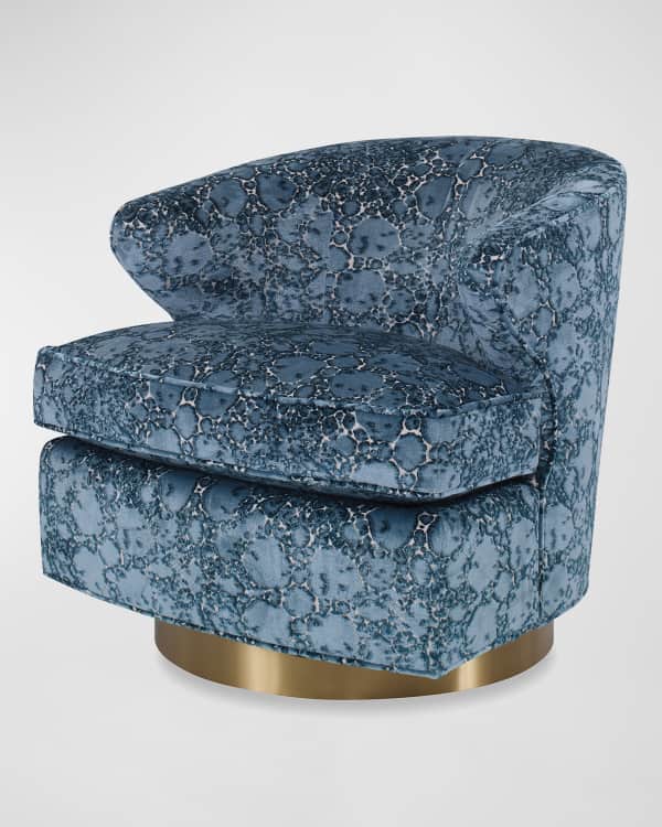 Old Hickory Tannery Bertram Leather Swivel Chair | Neiman Marcus